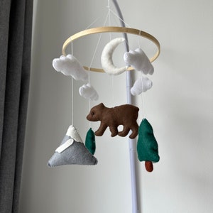 Baby Mobile Pattern Bear Ornament Woodland Animals DIY Felt Mobile ...
