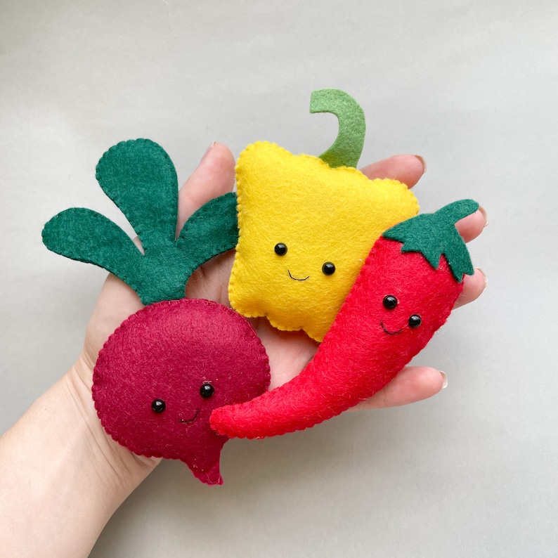 Set of 7 Vegetables Pattern Easy PDF Sewing Pattern Play - Etsy