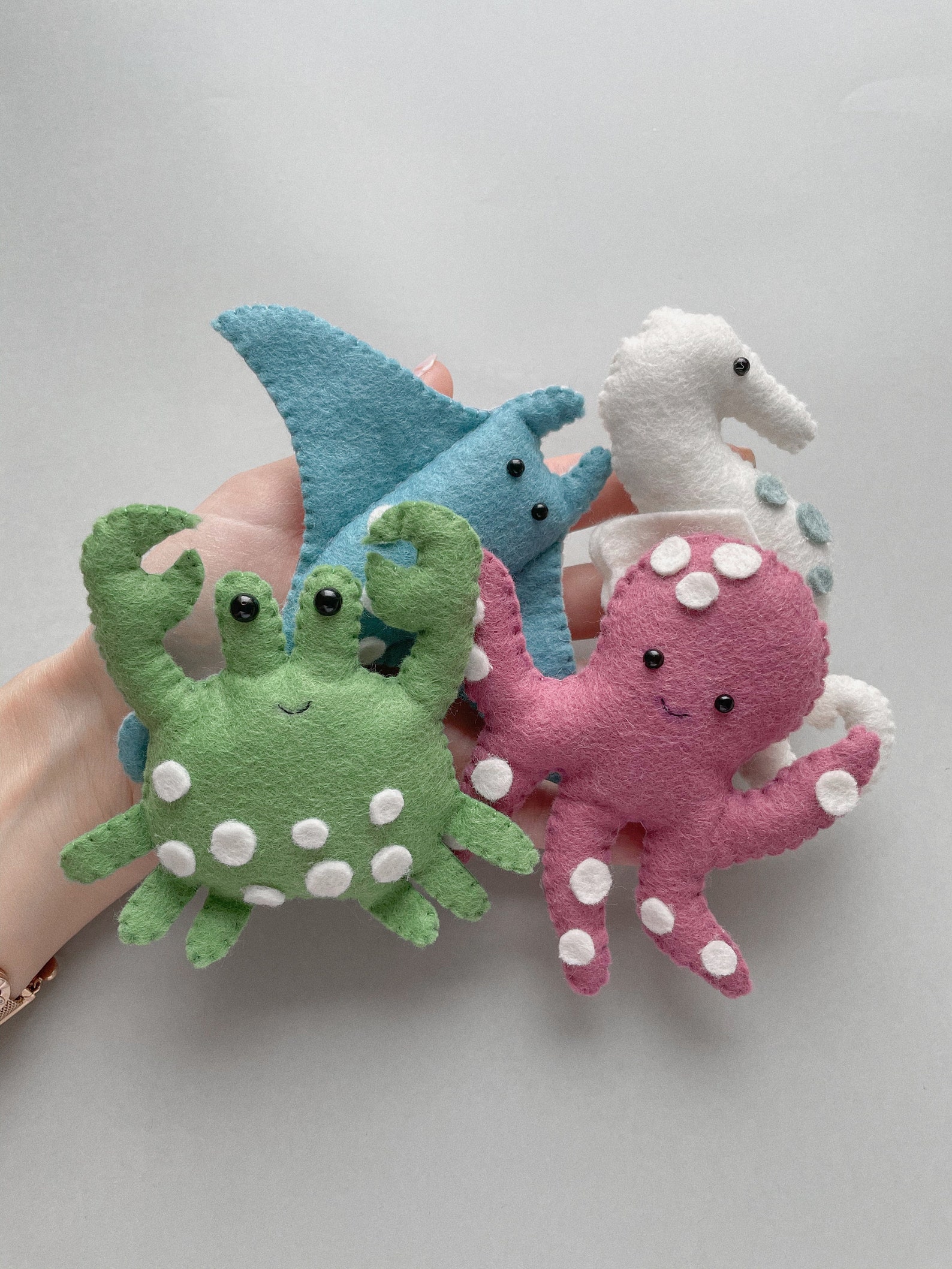Set of 4 Pattern Sea Animals Under the Sea Pdf Pattern | Etsy