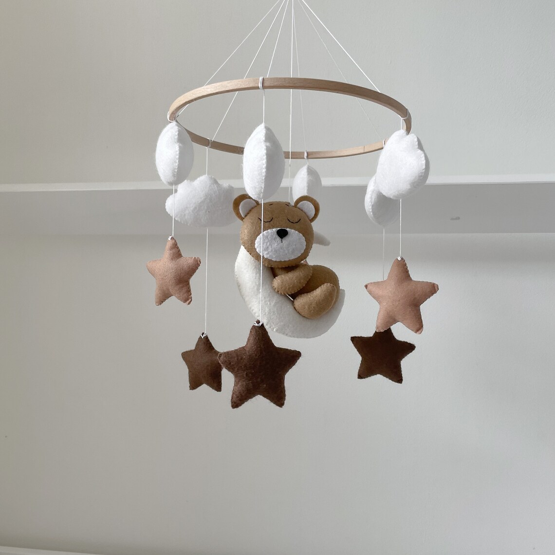 Baby Mobile Pattern Bear Ornament Bear Moon PDF Pattern Pdf Sewing ...