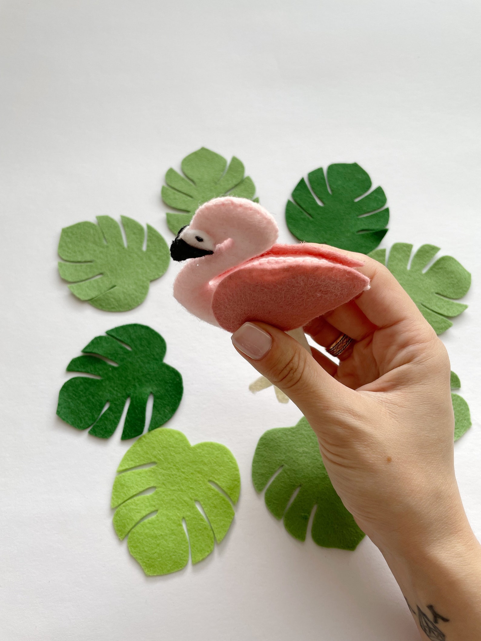 Flamingo Sewing Pattern, Tropical Bird Ornament, PDF Pattern, Digital ...