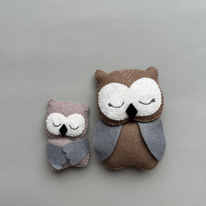 Owl Ornament Plushie Felt Pattern Woodland Animals Pattern DIY - Etsy