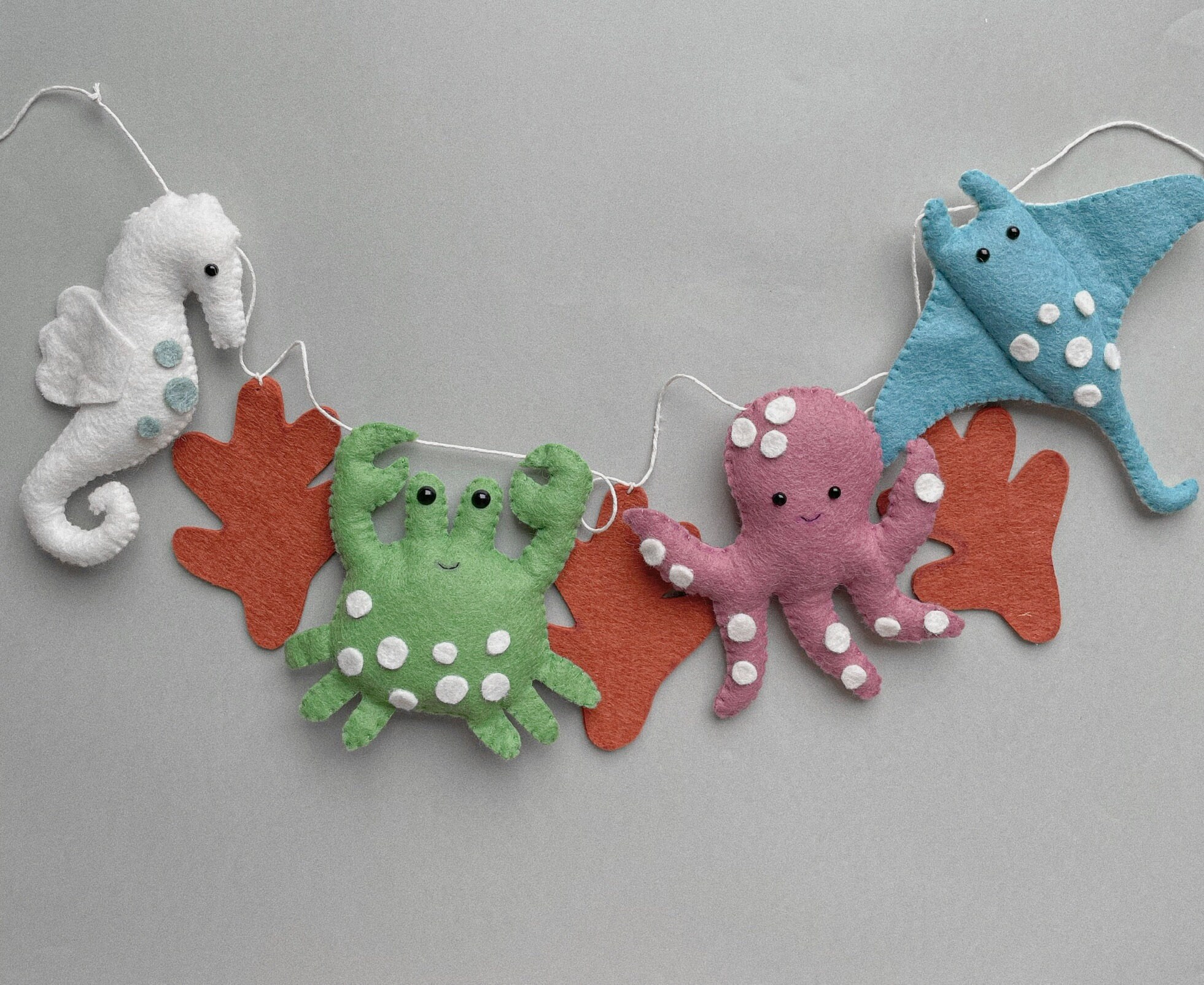 Make Your Own Felt ocean sea animals sewing pattern baby | Etsy