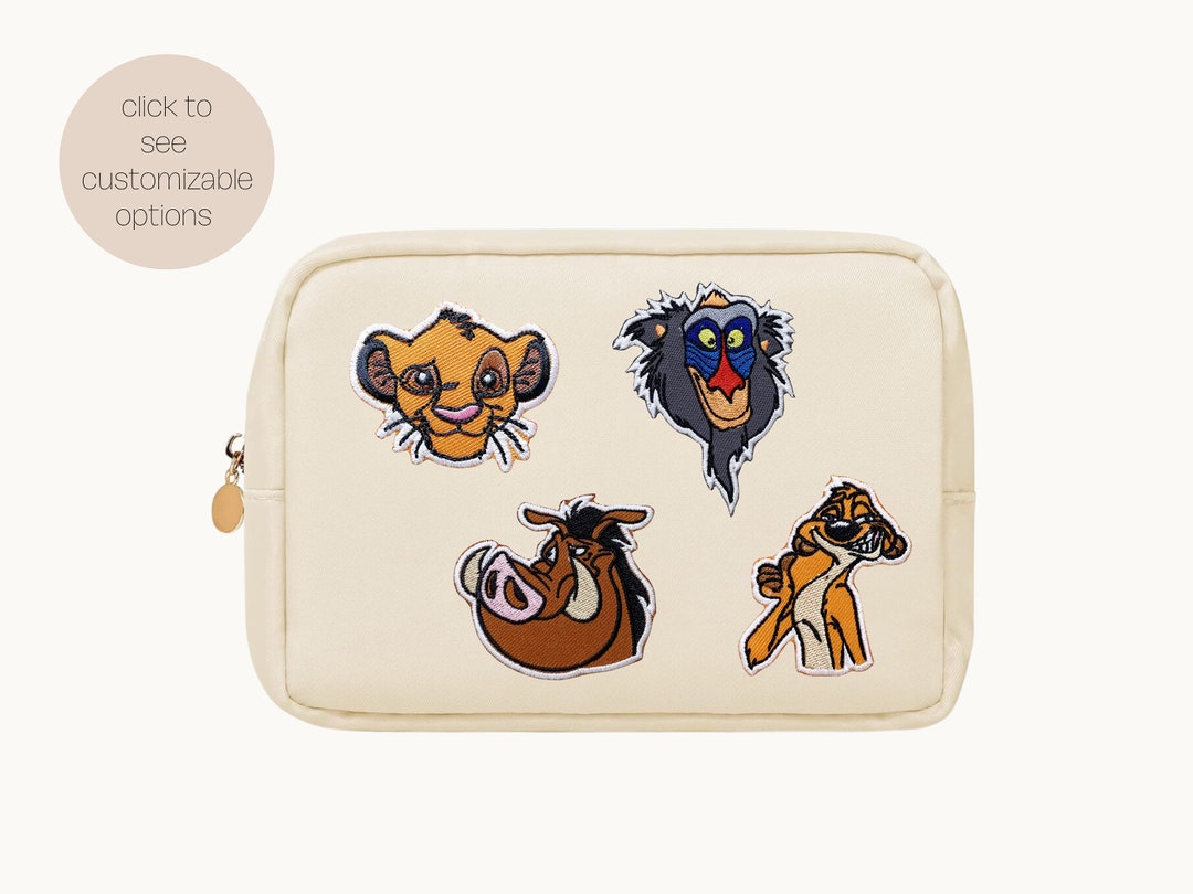 THE LION KING // the Lion King Pouch Bag // Simba, Rafiki, Timon, Pumbaa Patches // Water ...