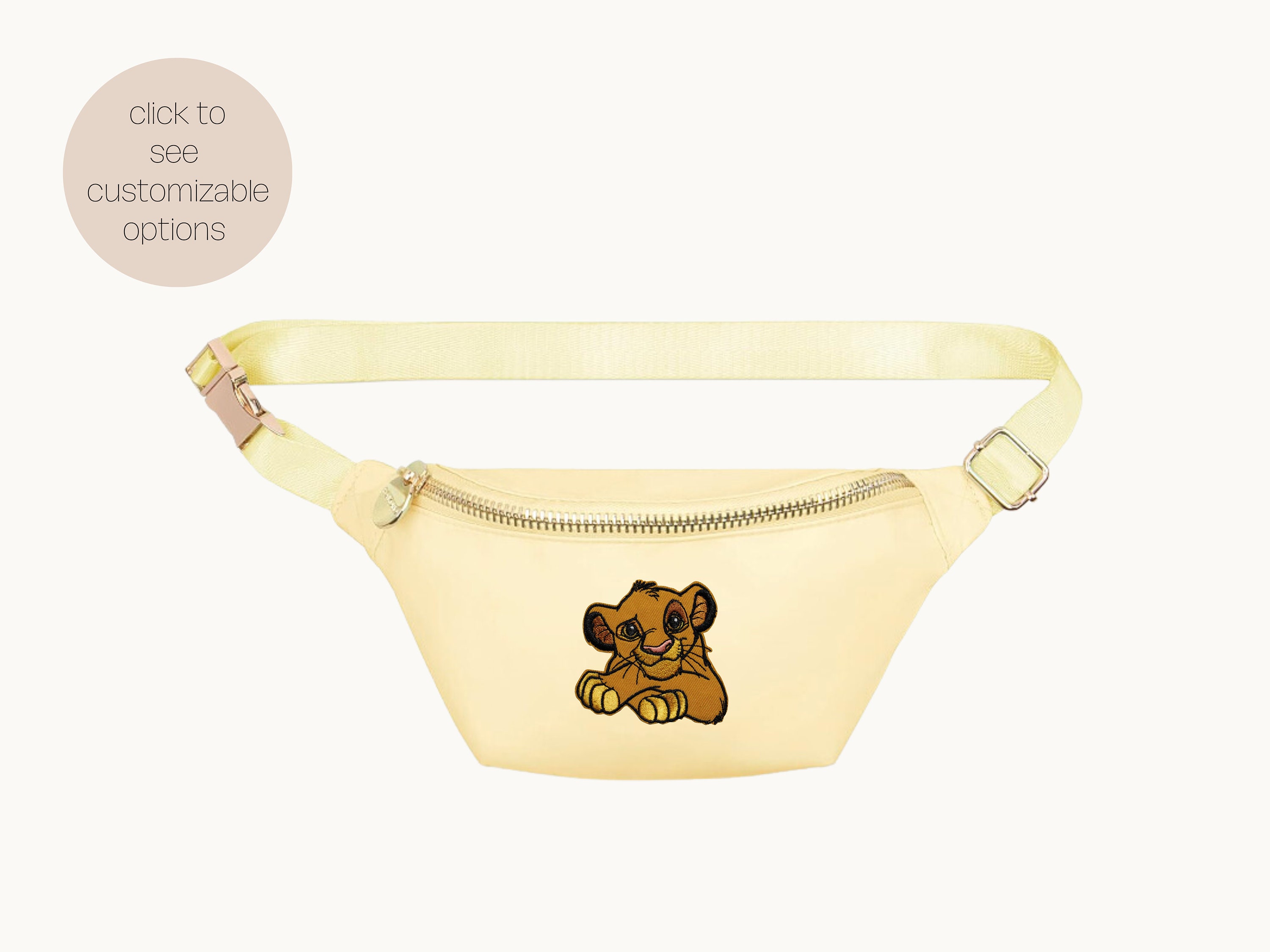 THE LION KING // the Lion King Simba Belt Bag Fanny Pack // Simba Patch // Water Resistant Bag ...