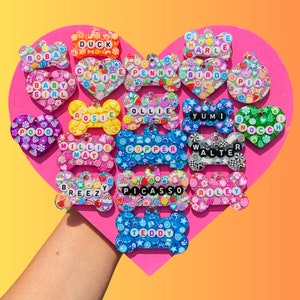 Custom Resin Pet ID Tags With Letter Beads, Personalized Key Chains - Etsy