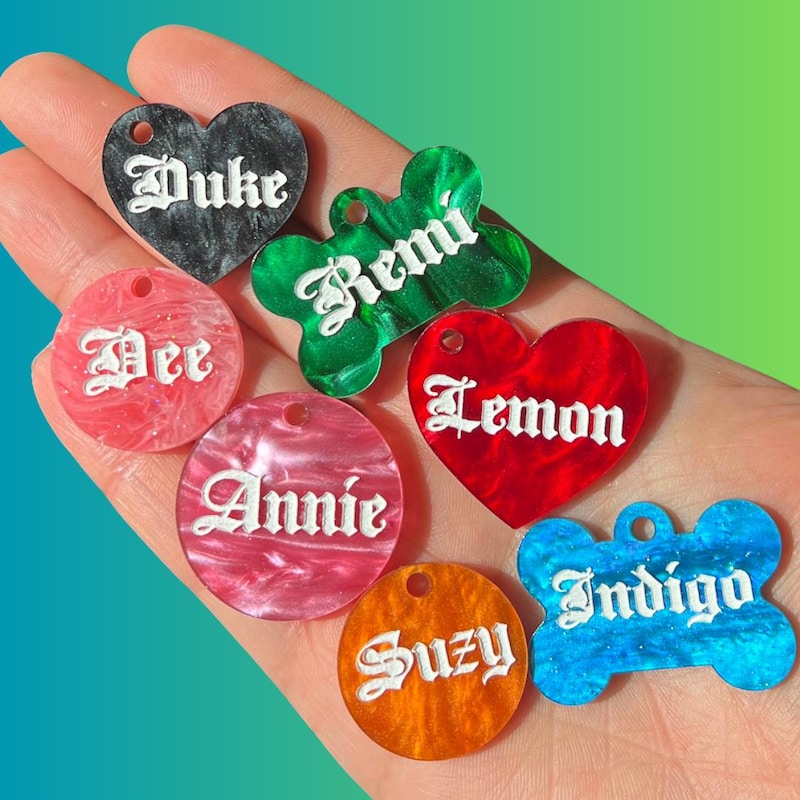 Custom Spooky Pet Id Tag - Etsy