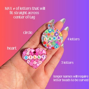 Custom Resin Pet ID Tags With Letter Beads, Personalized Key Chains - Etsy