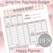 Printable Pink Monthly Budget Planner Planning Sheet Gift for Her ...