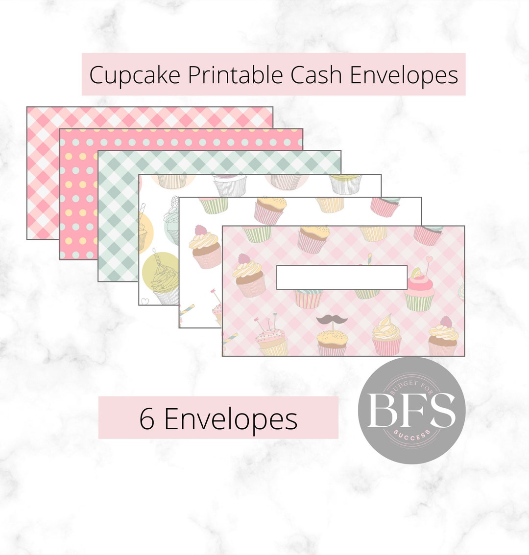 6 Adorable Printable Cash Envelopes | Digital Download | Budgeting Plan ...