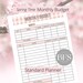 Printable Pink Monthly Budget Planner Planning Sheet Gift for Her ...