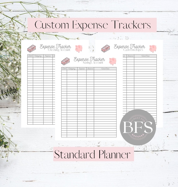Printable Custom Expense Trackers Checking Account Savings - Etsy