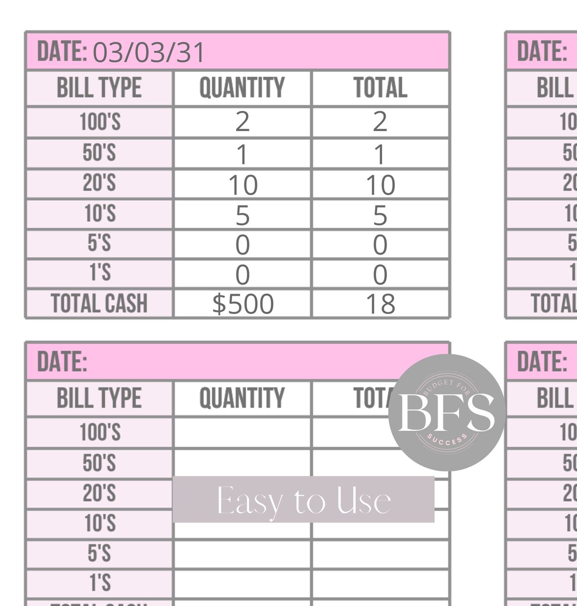 Printable Bank Teller Slips Bundle Teller Slips Bank Slips Cash ...
