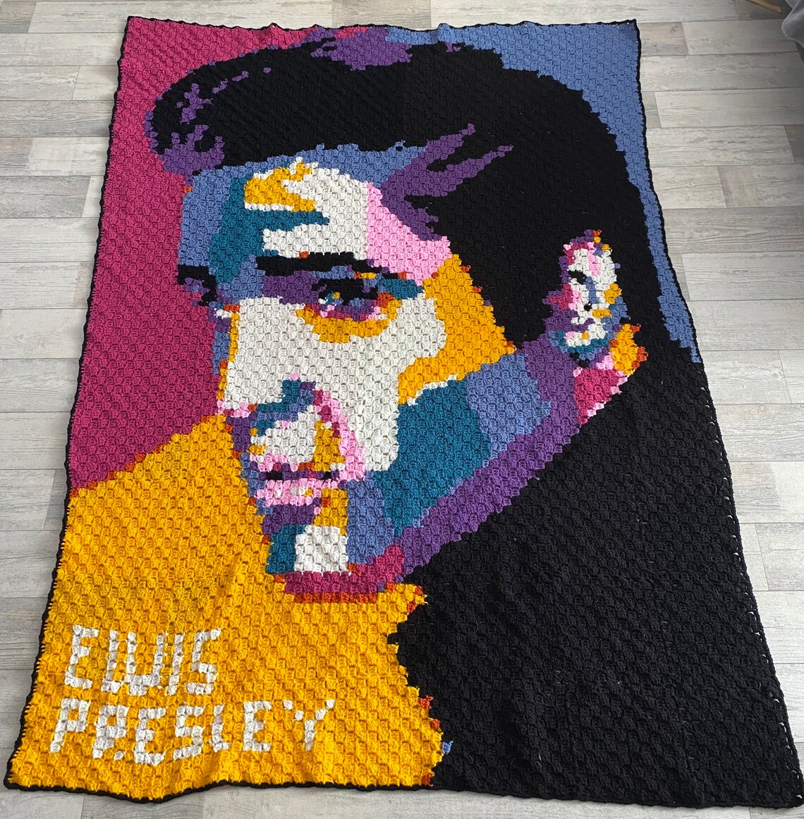 Elvis Presley 1 C2C Crochet Pattern - Etsy