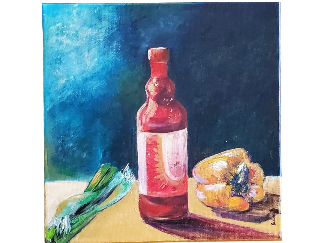 Original Oil Painting on 12X12 INCH Canvas Still Life Living Room ...