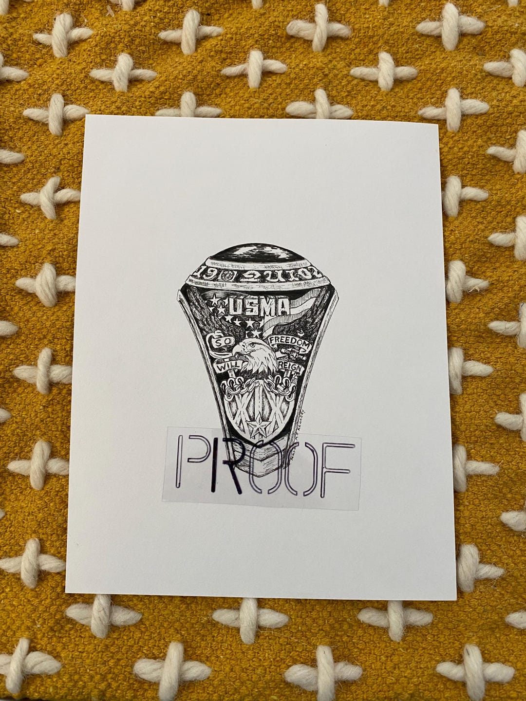 USMA Class of 2019 Ring Print - Etsy