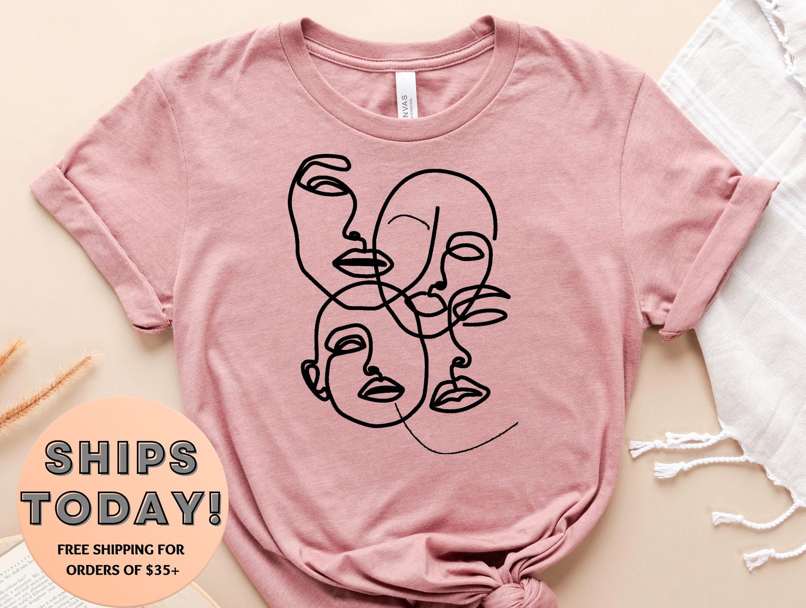 Abstract Face Shirt Woman Face Shirt Line Art Shirt Mama - Etsy