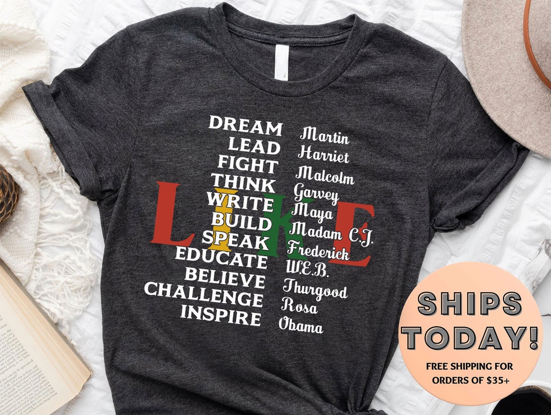 Dream Like Martin Shirt, Inspire Like Obama Shirt, Fight Like Malcolm ...