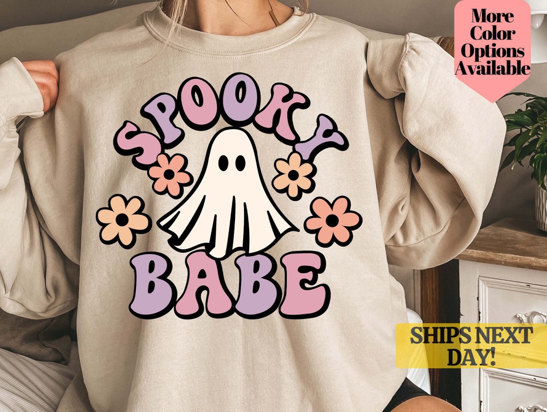 Halloween Sweatshirt, Spooky Babe Sweatshirt, Spooky Shirt, Halloween ...