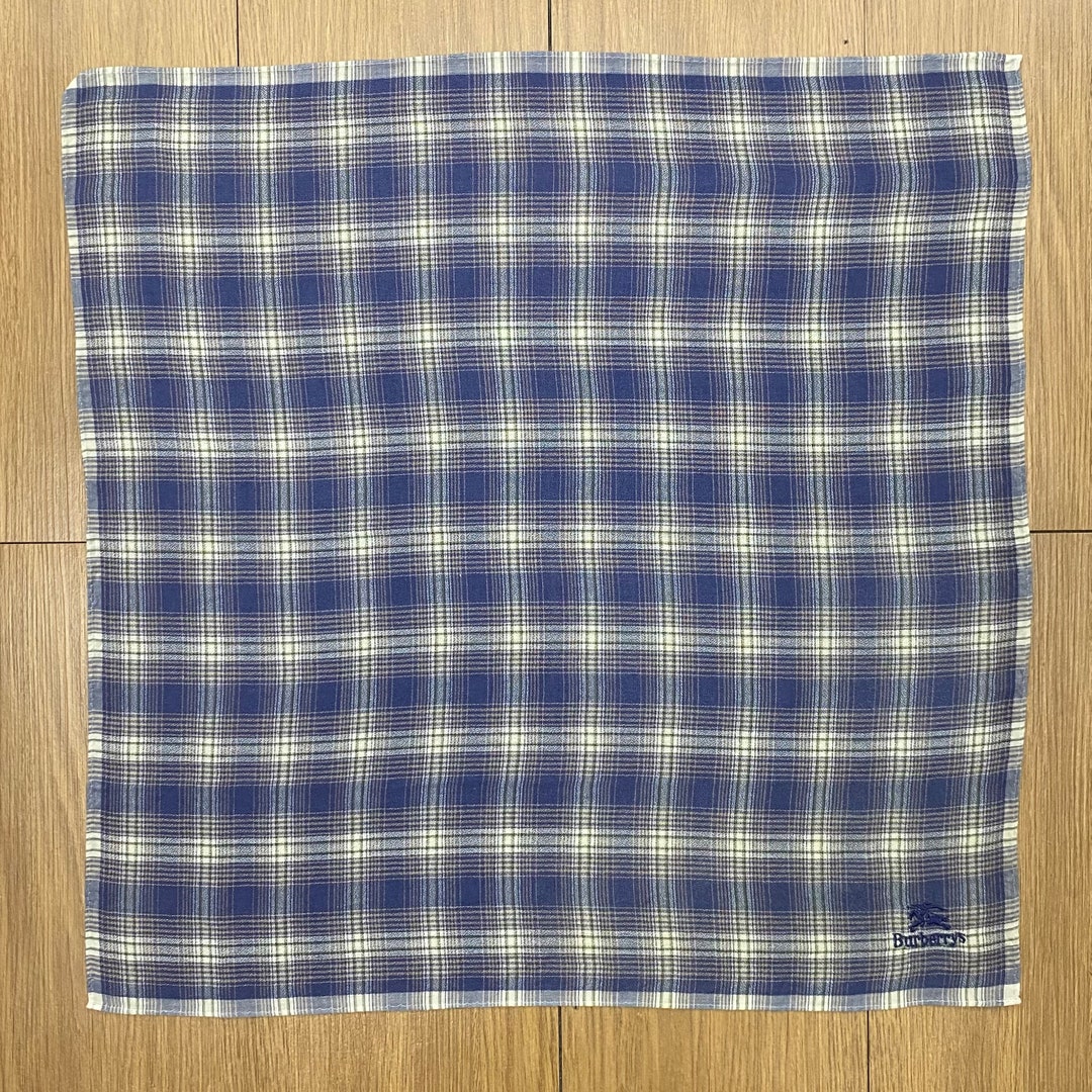 Vintage Burberry Tartan Handkerchief 90s Designer Neckerchief ...