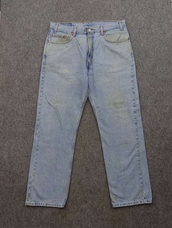36 x 30 90s Vintage Levis 505 Jeans Light Wash Distre… - Gem