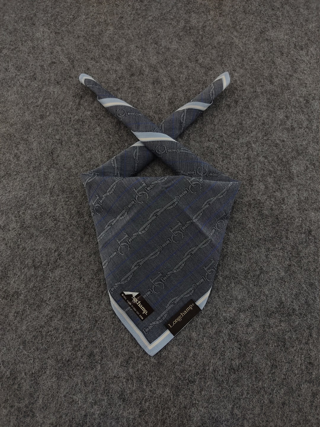 Authentic Vintage Longchamp Handkerchief Neckerchief Headband Bandana ...