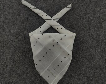 Vintage Lanvin Handkerchief 90s Floral Tartan Neckerchief, Multicolor ...