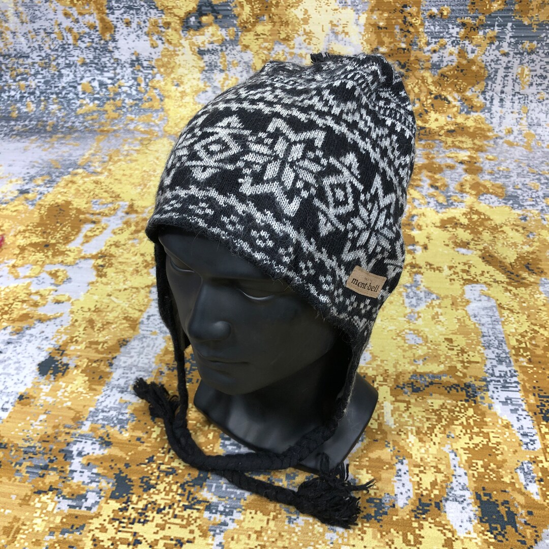 Vintage Ear Flap Hat Mont-bell Beanie Knitted Crochet Hat Beanie Knit ...