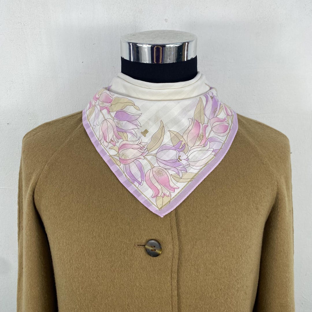 Vintage Lanvin Handkerchief - 90s Tartan Neckerchief, Multicolor Luxury ...