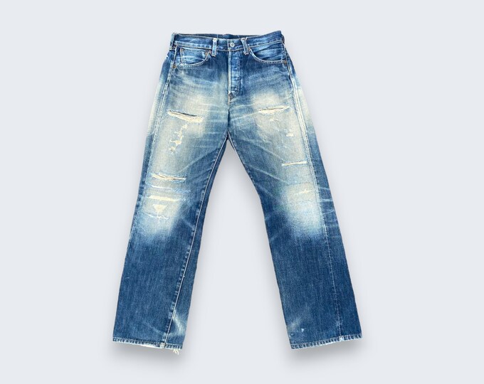 30 X 31 Vintage Levis LVC 501XX Selvedge Denim Jeans Big E Light Wash ...