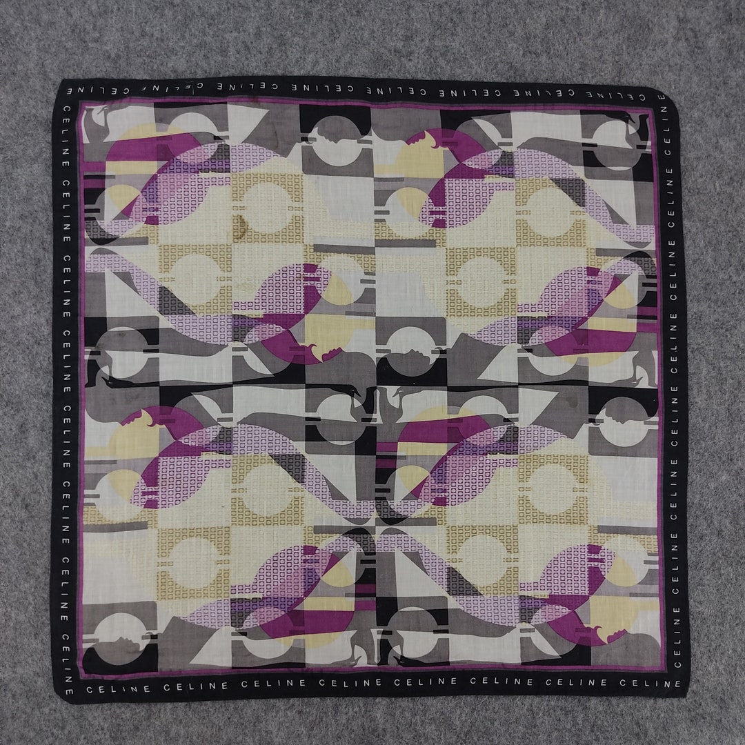 Rare 90s Celine Handkerchief Elegant Vintage Fashion Piece, Ideal for ...