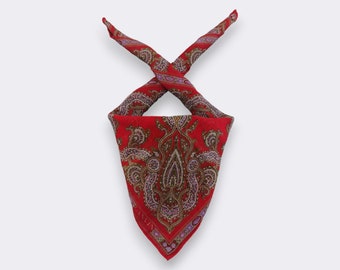 Vintage Lanvin Handkerchief 90s Floral Tartan Neckerchief, Multicolor ...