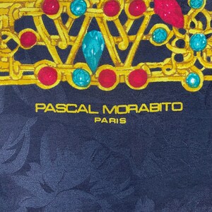 Vintage Pascal Morabito Shawl, Floral Silk Scarf, Silk Muffler,floral ...