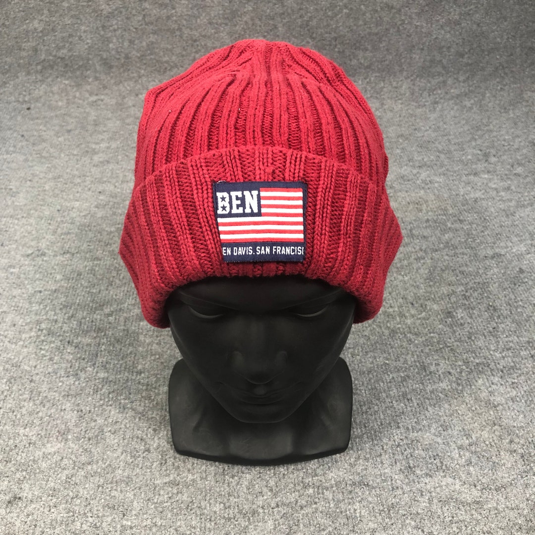 Vintage Ben Davis Beanie Hat Knitted Crochet Hats Beanie Knit Unisex No ...