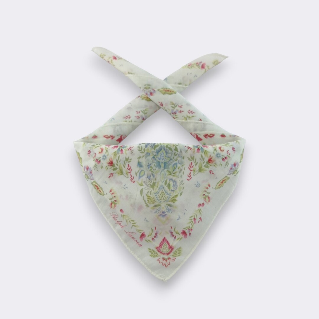 Ralph Lauren Floral Handkerchief, Authentic 90s Vintage Neckerchief ...