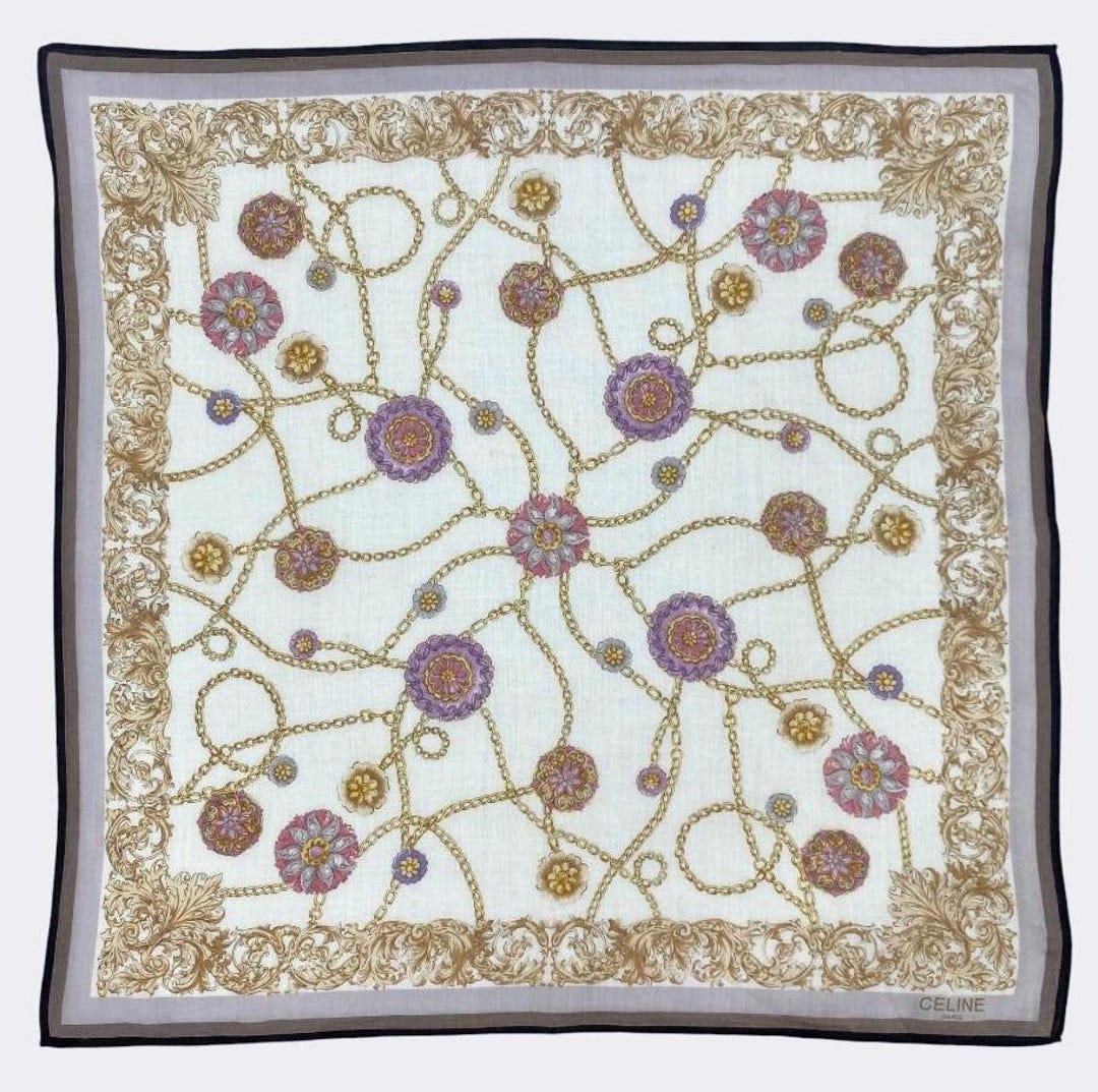 Rare 90s Celine Handkerchief Elegant Vintage Fashion Piece, Ideal for ...