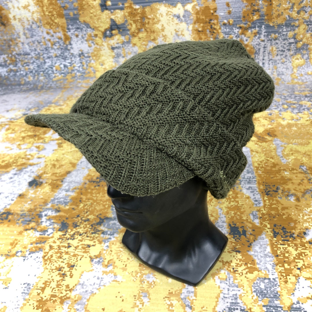 Vintage Columbia Visor Beanie Hat Knitted Crochet Hats Beanie Knit ...