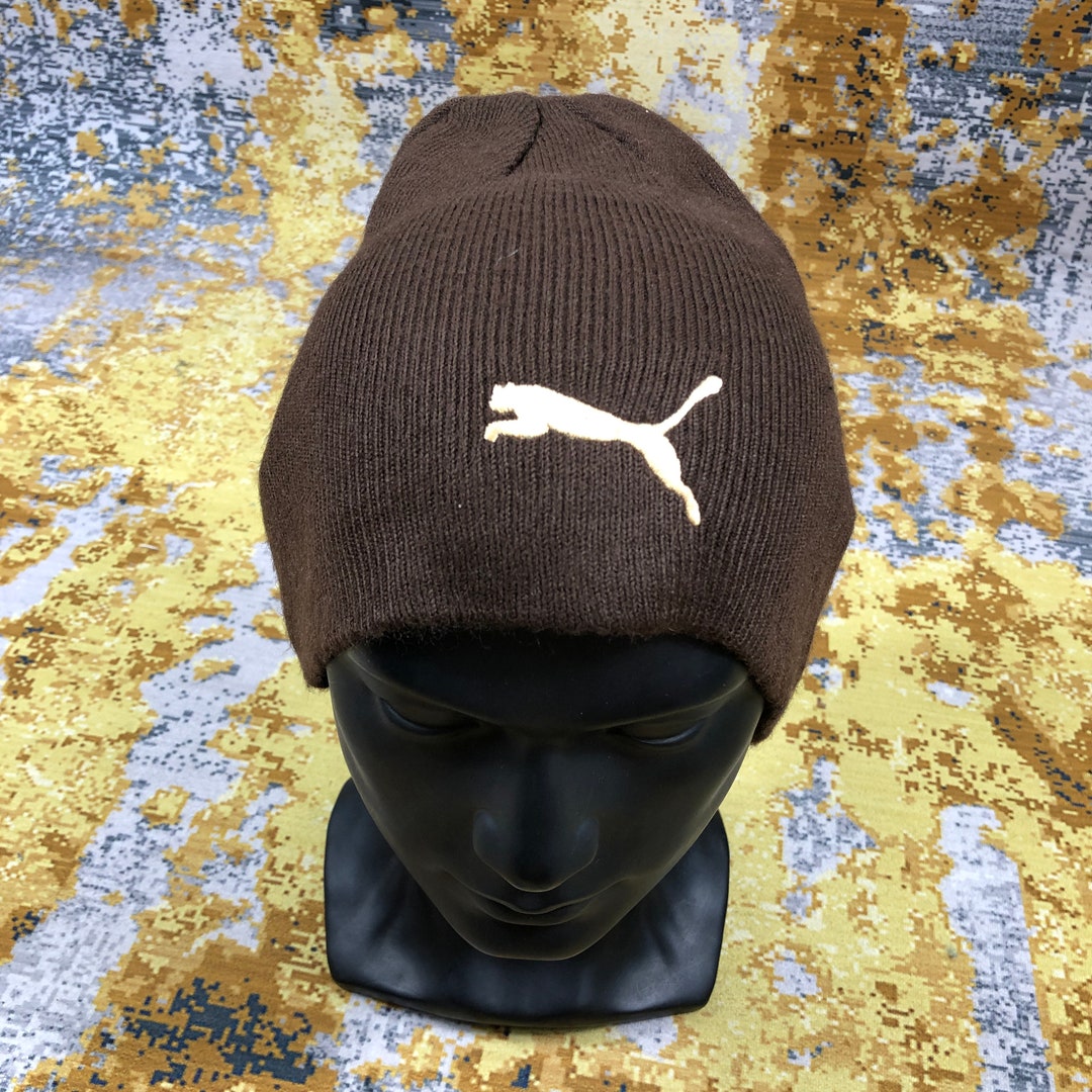 Vintage Puma Cuffless Retro Style Vintage Beanie Hat Warm & Stylish ...