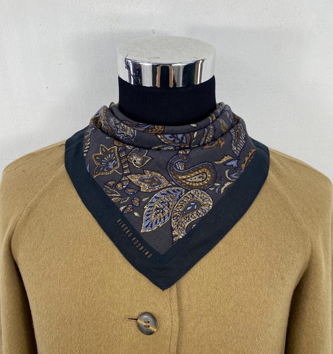 Vintage Japanese Brand Hiroko Koshino Handkerchief Neckerchief Headband ...