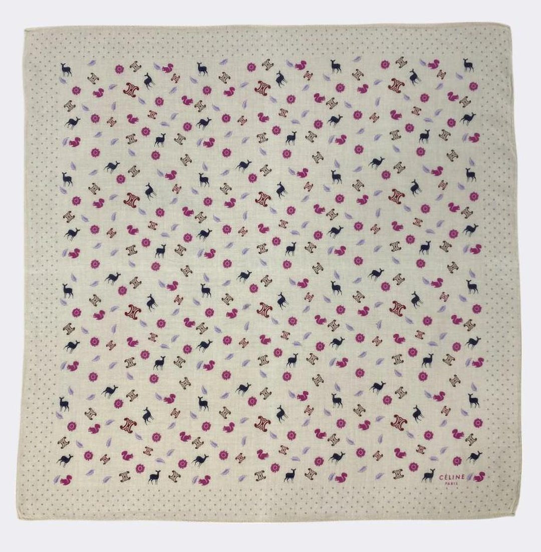 Rare 90s Celine Handkerchief Elegant Vintage Fashion Piece, Ideal for ...