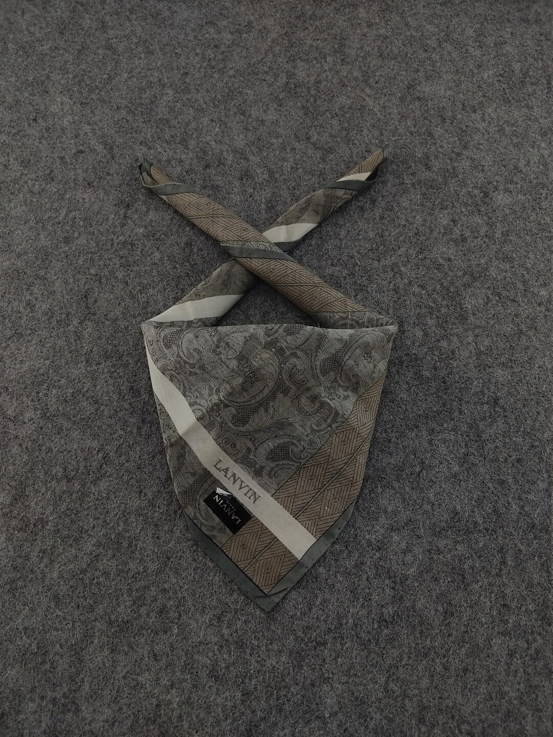 Vintage Lanvin Handkerchief - 90s Floral Tartan Neckerchief, Multicolor ...