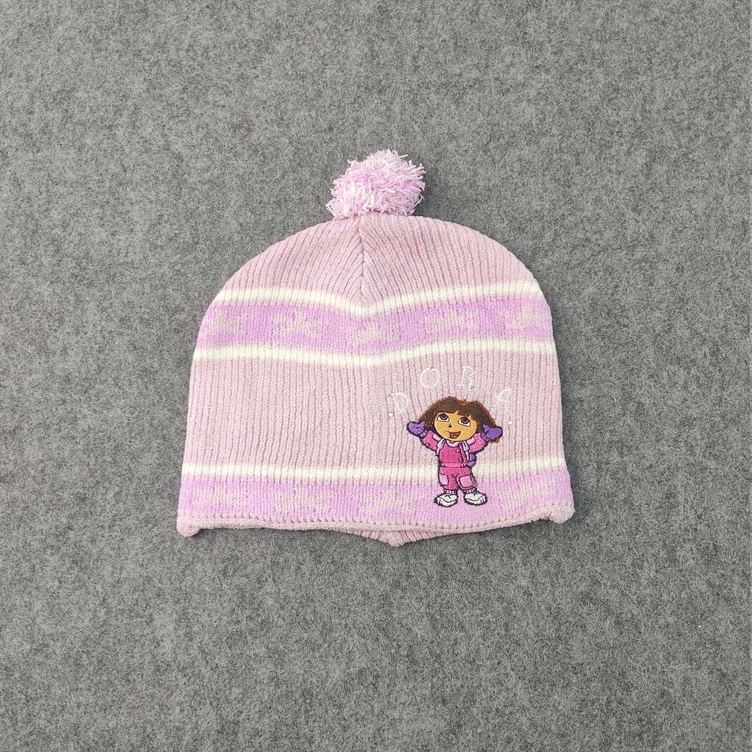 Vintage Dora the Explorer Beanie Knitted Crochet Hats Beanie Knit ...