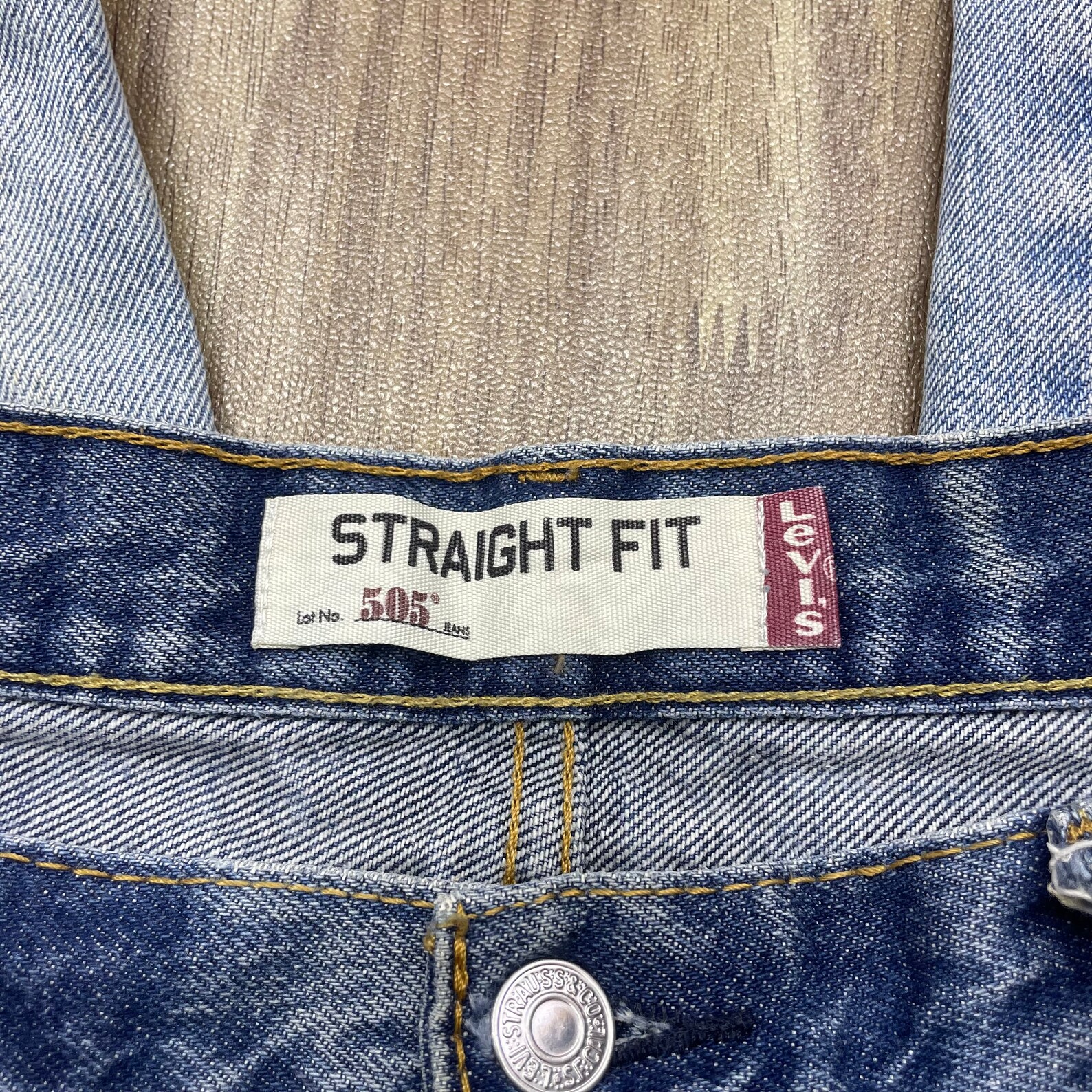 32 X 32 Vintage Levis 505 Remake Jeans, Distressed Layered Denim Pants ...