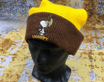 Snoopy Knit Hat - Etsy