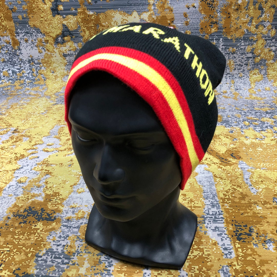 Vintage Family Marathon Beanie Hat Knitted Crochet Hats Beanie Knit ...