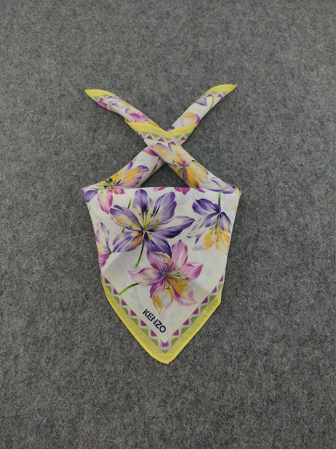 Kenzo Handkerchief Vintage 90s Floral Cotton, Japanese Designer ...