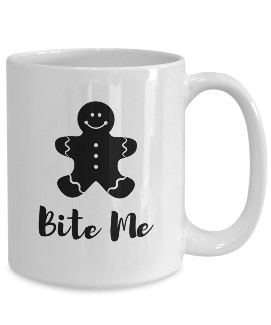 Gingerbread Man Mug Bite Me Gingerbread Man Coffee Mug - Etsy
