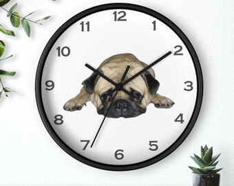 Pug Dog Wall Clock - Etsy