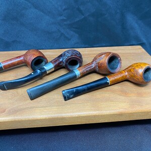 Vintage Pipe Stand With Humidor, Set of Wooden Pipes for Tobacco, Wood ...