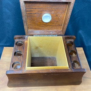 Vintage Pipe Stand With Humidor, Set of Wooden Pipes for Tobacco, Wood ...